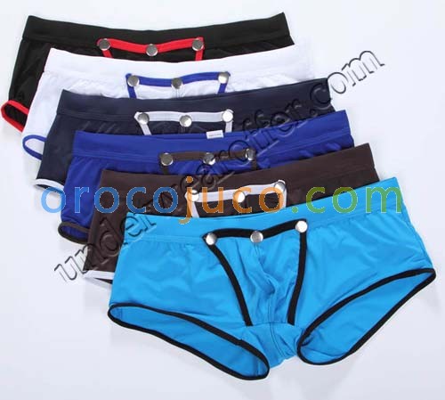 Men’s Sexy Pouch Comfort Boxer Briefs Underwear Penis Hole Boxers ...